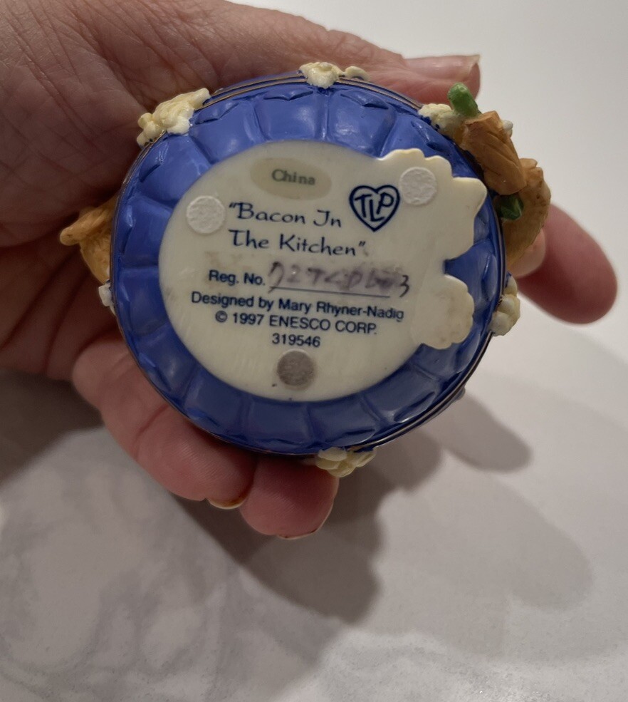 “Bacon in the kitchen” 1997 Enesco Mary Rhyner - Nadig 319546 3 Pigs | eBay