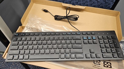 Dell Black Wired USB Keyboard KB216-BK-US and Dell Wired Mouse Set, NIB ...