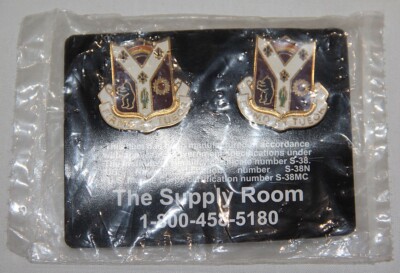 ORIGINAL PAIR U.S. ARMY 110TH MEDICAL BATTALION DUI'S DISTINCTIVE UNIT ...