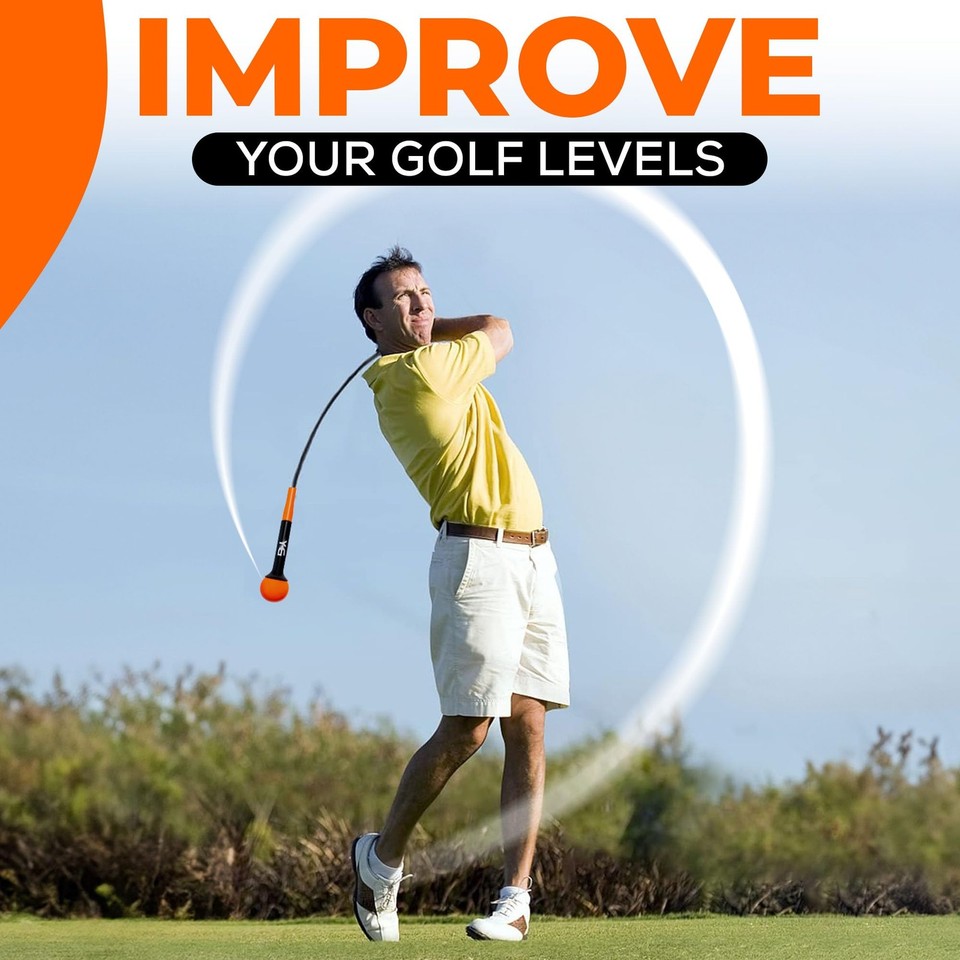 48" Golf Swing Trainer - Golf Swing Training Aid with Removable Golf ...