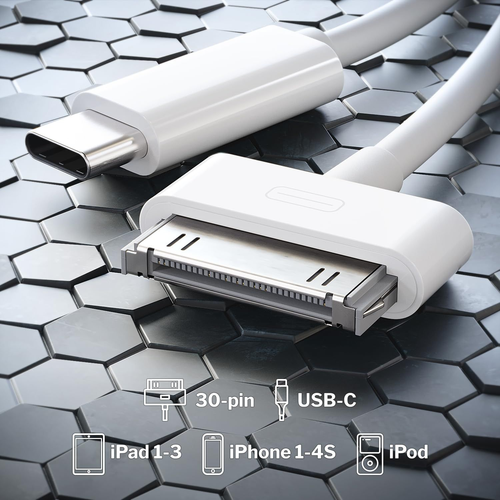 30-Pin to USB C Adapter Cable for iPhone, iPad, iPod – 3ft | eBay