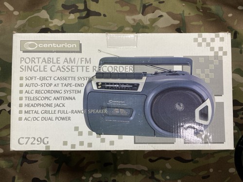 Centurion Portable Am/Fm Radio Single Cassette Recorder C729G Boombox ...