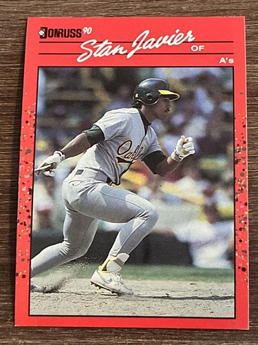 ERROR NO DOT 1990 DONRUSS BASEBALL CARD #568 STAN JAVIER OAKLAND A’S ...