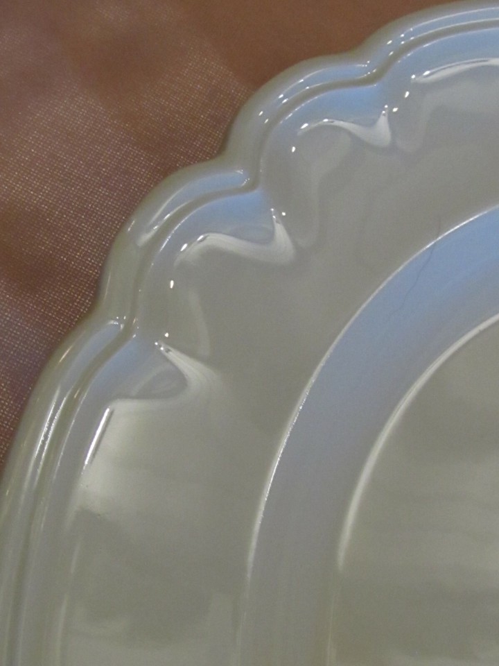 Round Half-Deep Plate Eggshell Porcelain Scalloped Edge 31 Cm | eBay UK