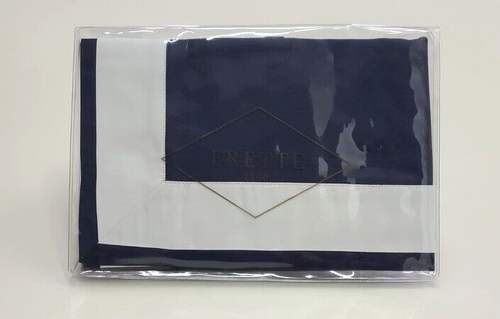 Frette Flying King Sham Deep Blue/White 100% Cotton Percale Made Italy ...