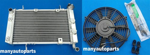 Aluminum radiator +Fan For SUZUKI LT-Z400 LTZ400 KFX400 DVX400 2003 ...