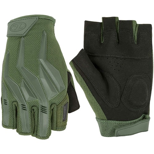 Highlander Forces Raptor Fingerless Gloves Mens Tactical Military Olive ...