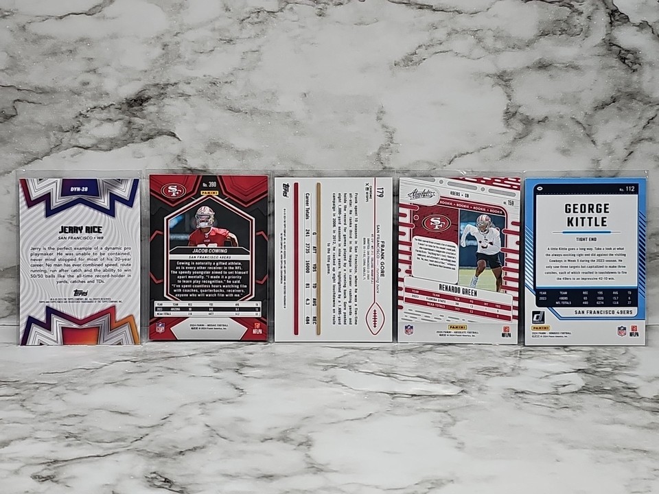 2024 Frank Gore Jacob Cowing Jerry Rice Green George Kittle 49ers | eBay