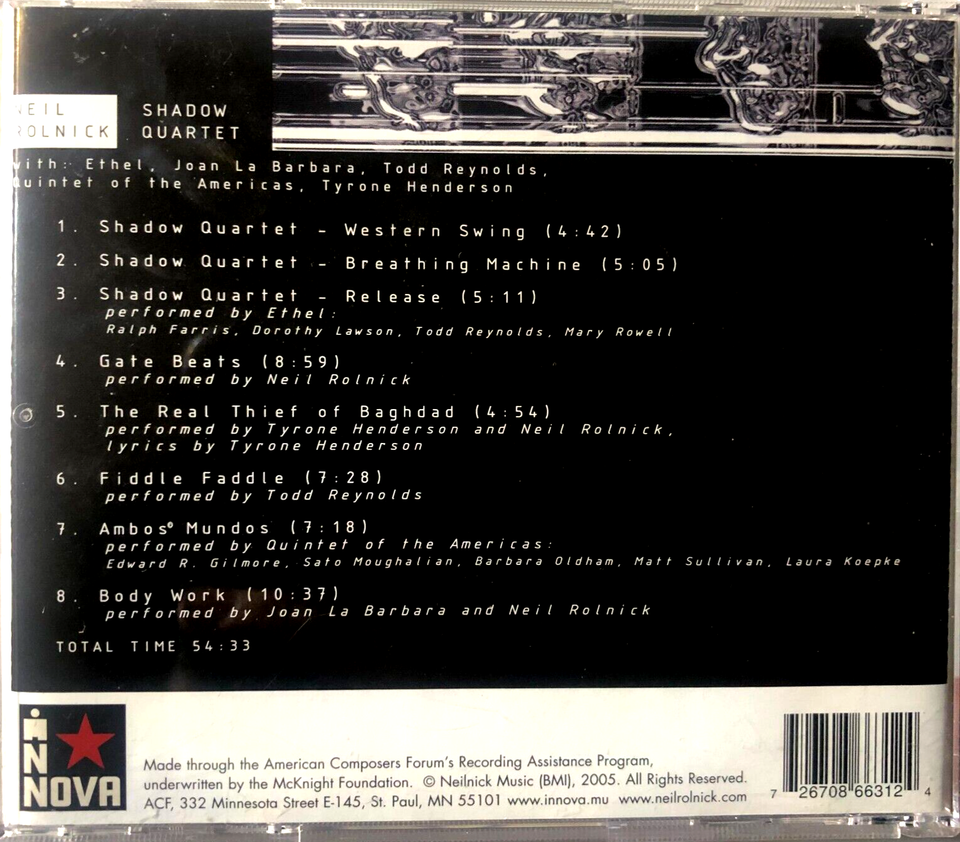 Shadow Quartet by Neil Rolnick (CD, 2005) | eBay