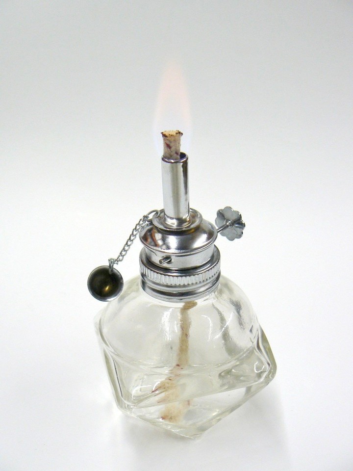 Alcohol Lamp Spirit Lamp Burner Adjustable 3/16 Wick 4oz Faceted Glass ...