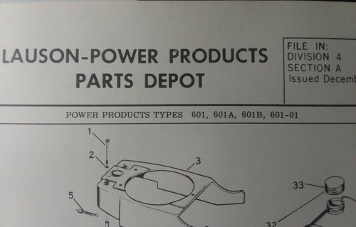 Lauson Power Products Tecumseh 2-cycle Engine 601 601A 601B 601-01 ...