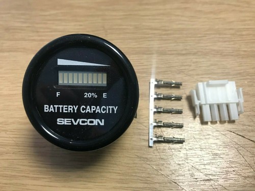 SEVCON BATTERY METER GOLF CART STATE OF CHARGE METER FOR CAR BOAT TRUCK ...