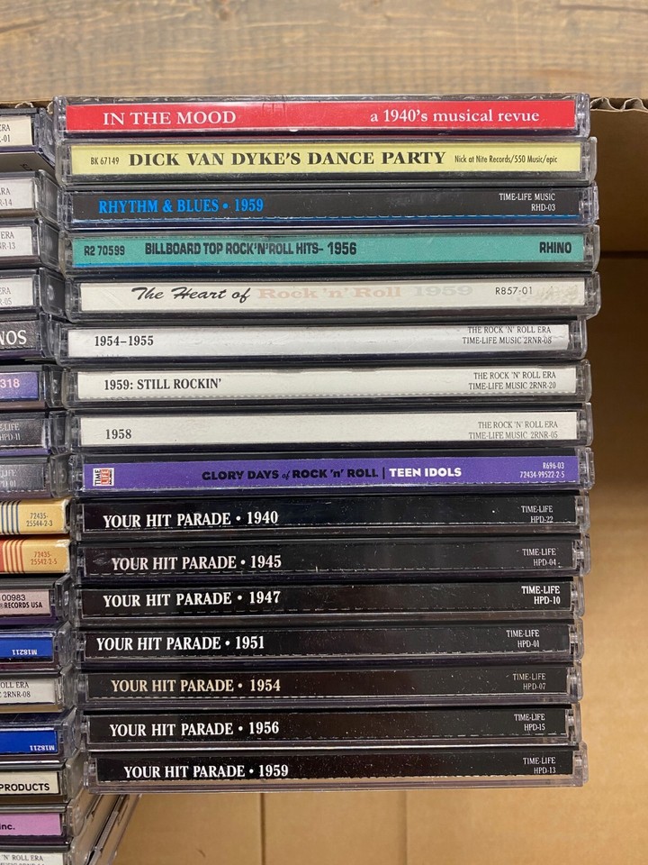 50's Compilation CD Lot of 34! Time Life Toga Hit Parade Blues Rock N ...