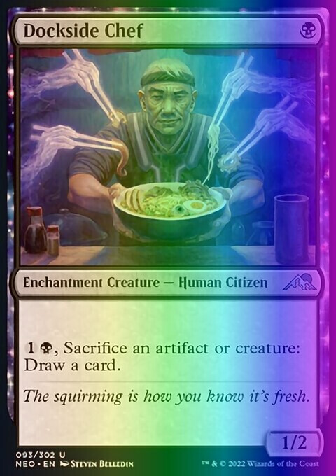 MTG Magic the Gathering Dockside Chef (93/606) Kamigawa Neon Dynasty LP ...