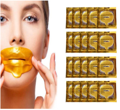 24k Gold Collagen Lip Masks Bio Crystal Anti Wrinkle Ageing Lip Mask ...