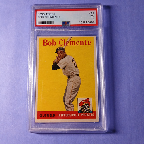 1958 TOPPS ROBERTO " BOB " CLEMENTE # 52 PSA 5 RECENTLY GRADED CLEAN ...