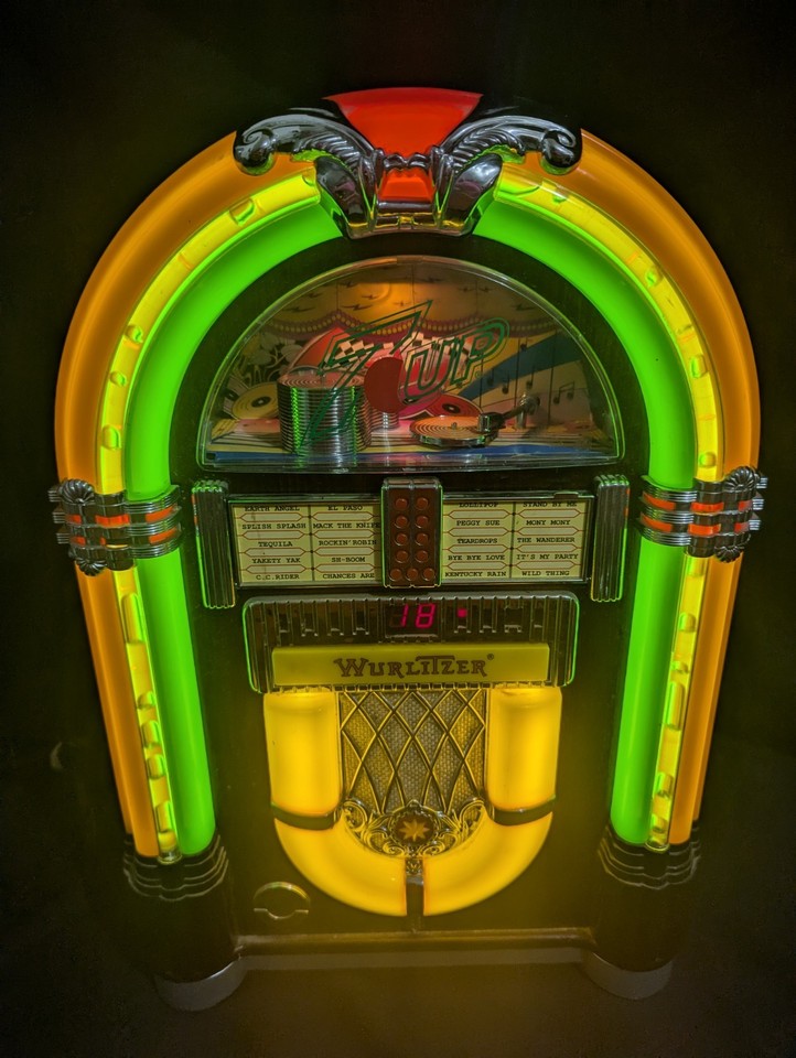 Wurlitzer Jukebox Mini Bubbler Model: WR-18 7up Variant WORKS GREAT - NO REMOTE | eBay