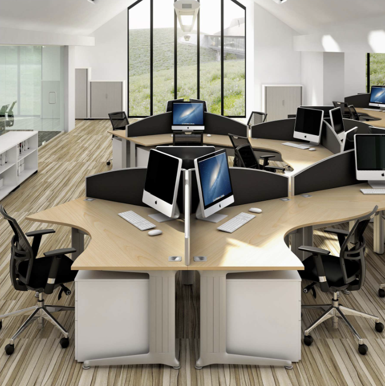 120 Degree Workstation/ Modular Mobile Desks/W210 x D90/Meeting Table ...