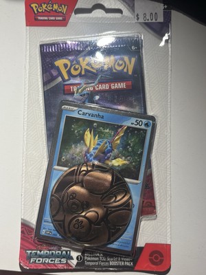 Pokémon Temporal Forces Blister Pack -Carvanha Promo & Coin- New Sealed ...