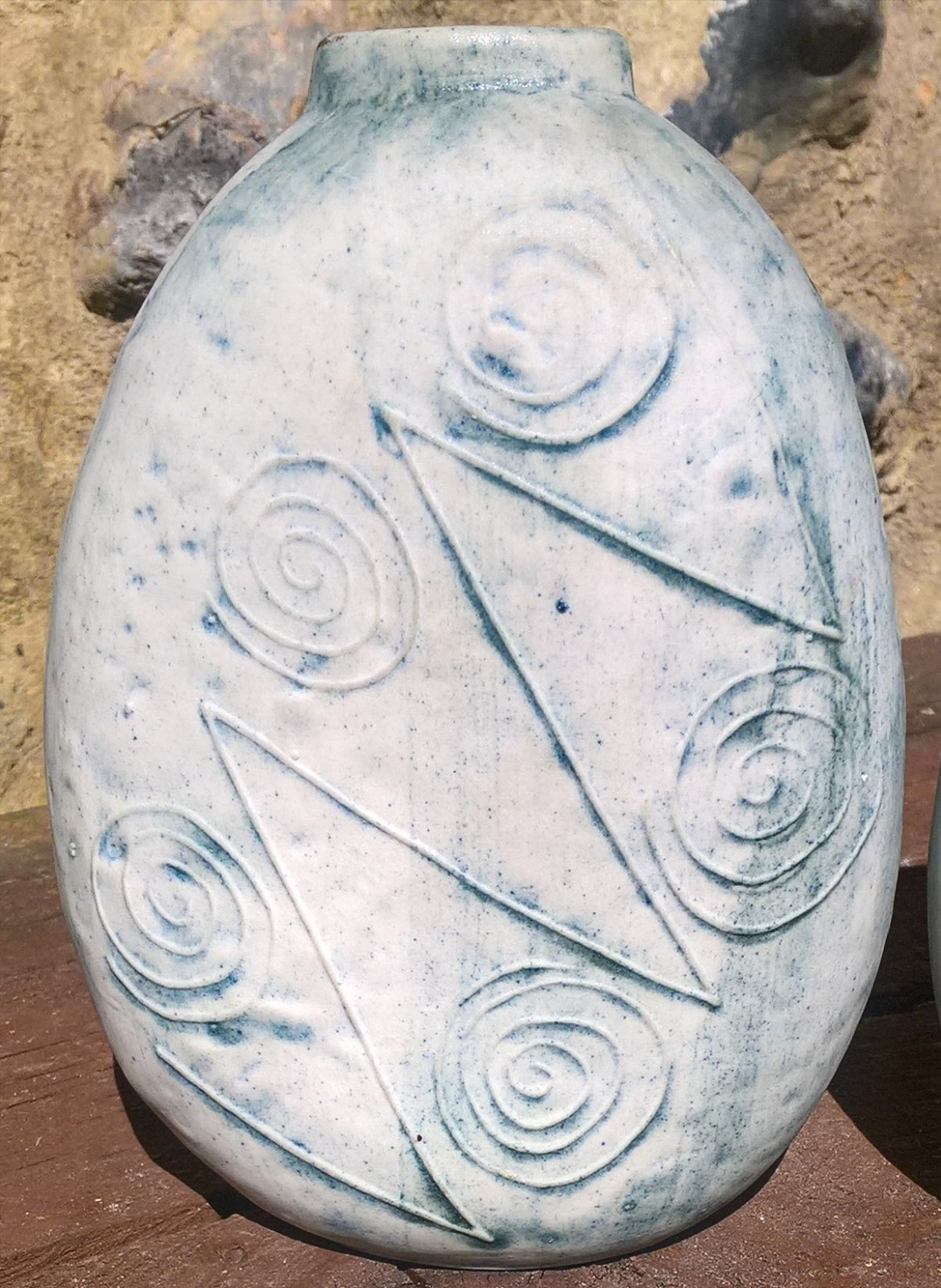 CARN POTTERY CORNWALL - A PAIR OF - STONE - N44,s - BUD VASES - CARN ...