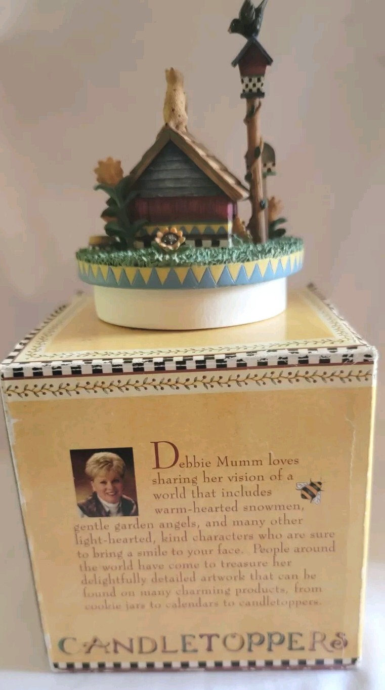 Debbie Mumm Our America Gift Candle Jar Topper "Buster The Watchdog" | eBay