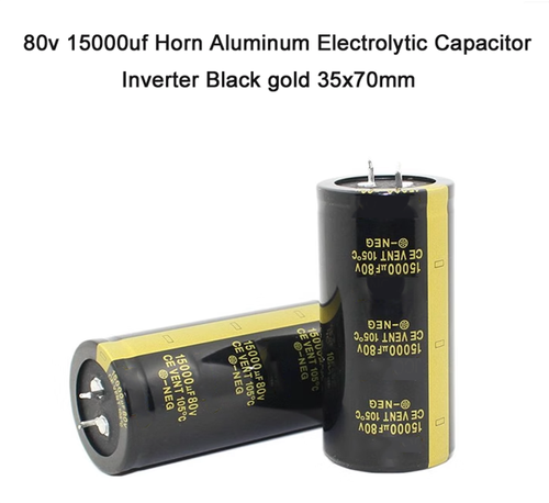 80v 15000uf Horn Aluminum Electrolytic Capacitor Inverter Black gold ...