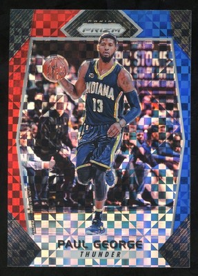 2017-18 Panini Prizm Paul George Red White & Blue Prizm Thunder ...