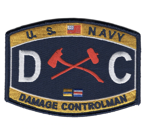 4.5" NAVY DAMAGE CONTROLMAN EMBROIDERED PATCH | eBay