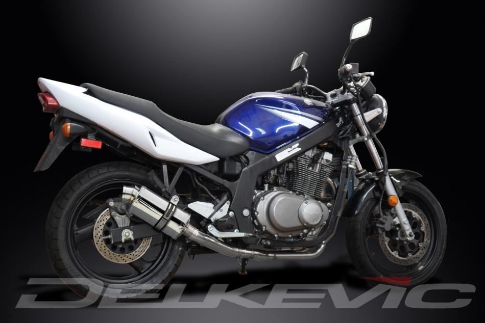 Delkevic Complete 2-1 Stainless Exhaust 9" Muffler - Suzuki GS500 E/F ...