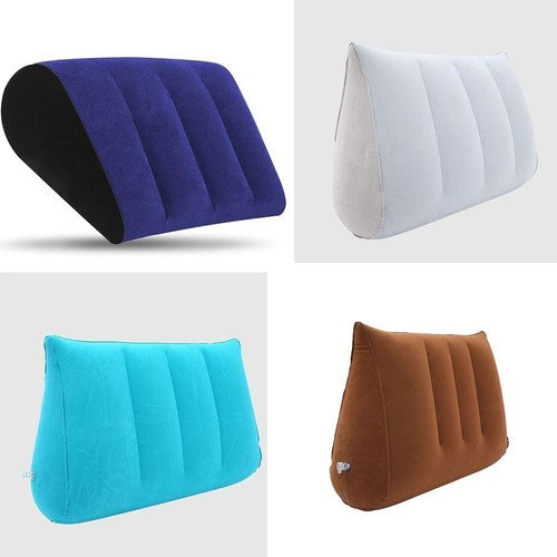 PVC Flocking Magic Cushion Triangle Cylinder Wedge Inflatable Pillow ...