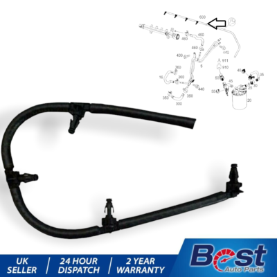 FUEL RETURN INJECTOR LEAK OFF PIPE FOR MERCEDES BENZ 6510702432 A651 ...