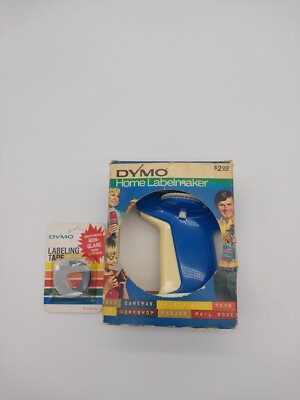 Vintage DYMO Home Label Maker 1970's Model 1800 Blue Original With ...