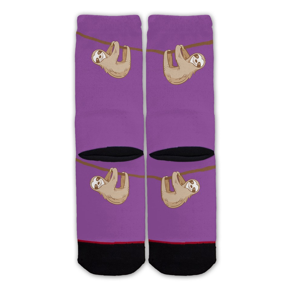 Function - Sloth Fashion Socks cute slow funny purple odd sox stance ...