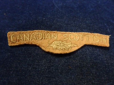 Rare Orig WW2 "Cloth" Shoulder Flash "Canadian Scottish Regt" Uniform ...