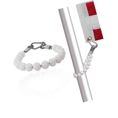 Flag Pole Retainer Ring Heavy Duty White Beaded Retainer Rings for ...