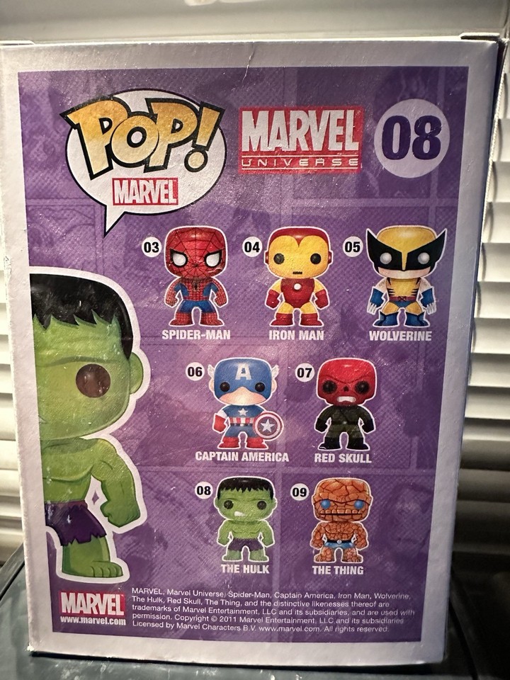 Number Eight Marvel Universe, Funko Pop The Hulk Autographed With ...