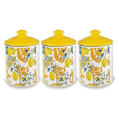 Set barattoli Ar.Ca. 56901 LEMON Giallo e Bianco 8057960569018 | eBay