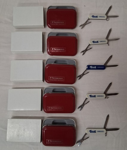 Set of 5 Victorinox Swiss Army Equipped "Merritt Brothers" Pocket ...