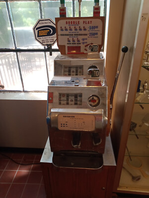 Antique Harrah's C1930/ 1940's 10 cent Dual Slot Machine w/Stand | eBay