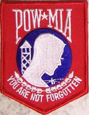 Embroidered Military Patch POW MIA You Are Not Forgotten NEW white on ...