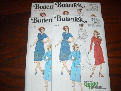 🌼 UNCIRCULATED 1979 BUTTERICK #5960 - LADIES ( 2 LENGTH ) DRESS PATTERN ...