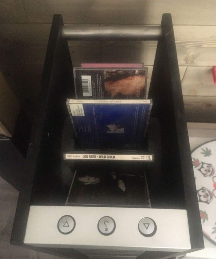 Brookstone Electronic CD Tower - Holds 100 CD's - Rotates Around | eBay