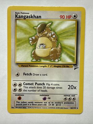 Pokémon TCG Kangaskhan Base Set 2 26/130 Regular Unlimited Rare | eBay