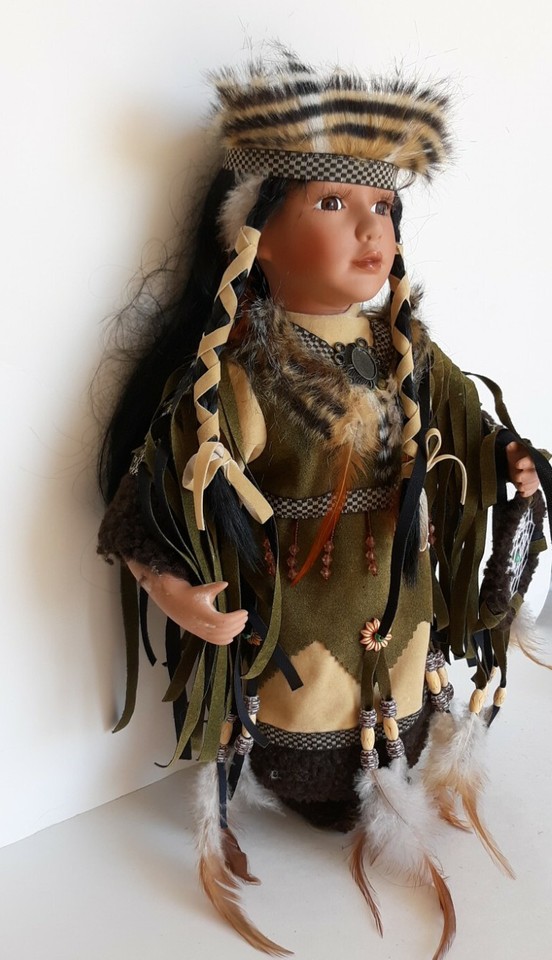 Cathay Collection Native American Indian Porcelain doll, 16” | eBay