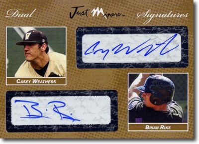 2008 Casey Weathers * Brian Rike * Autograph Rookie GOLD Auto #/10 | eBay