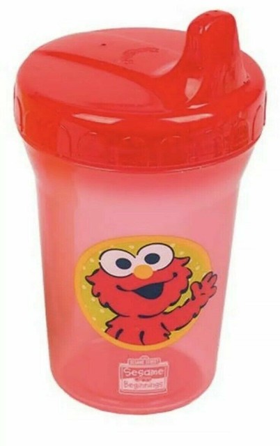 3 Sesame Street Sippy Cups Spill Proof 8 Oz. Big Bird Elmo and Cookie ...
