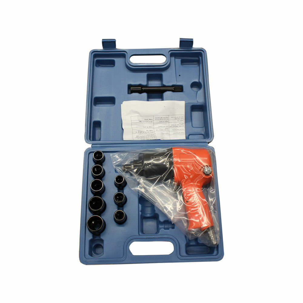 Dr 1/2" 8 Socket 13-24mm Air Impact Pneumatic Wrench Rattle Gun inlet 1 ...