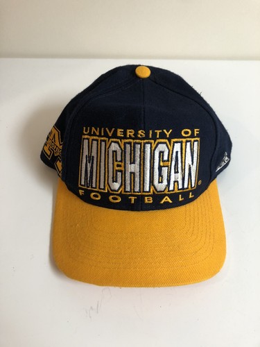 Michigan Wolverines Football Hat Cap VTG 90'S Apex One Big Spellout ...