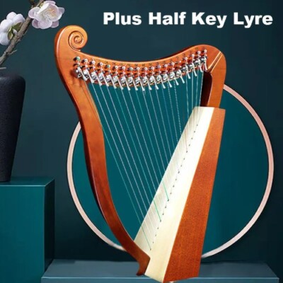 Harp 19 23 String Half Key Lyre Harp High Quality Mahogany Musical ...