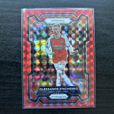2023-24 Panini Prizm EPL Oleksandr Zinchenko ARSENAL Red Mosaic Prizm ...
